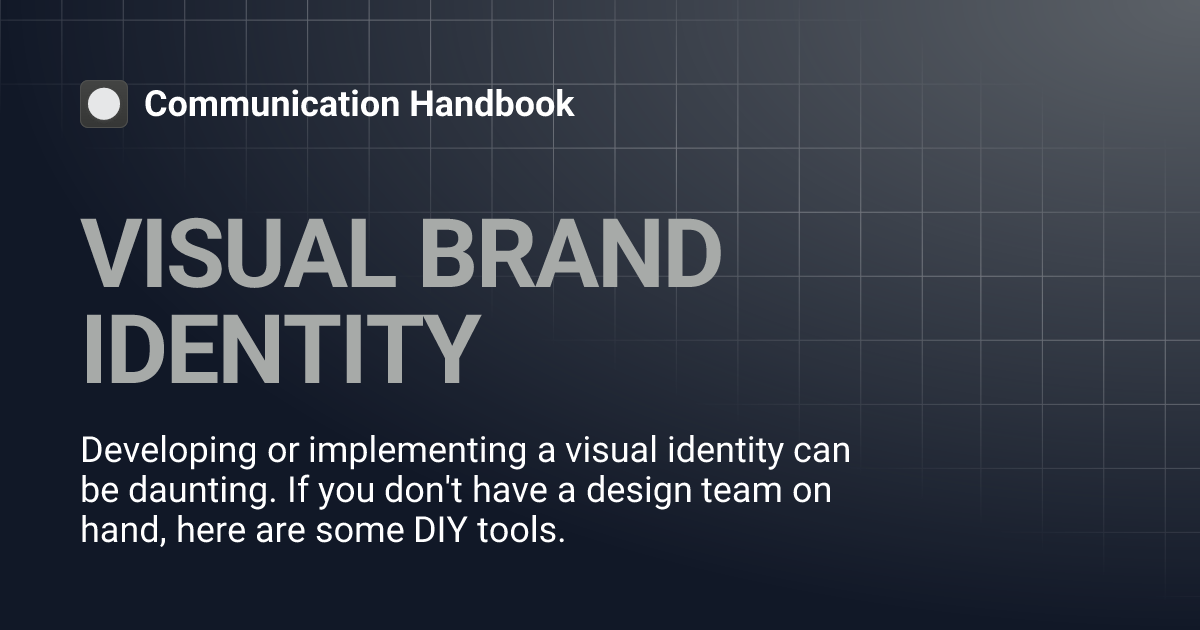 VISUAL BRAND IDENTITY | Communication Handbook