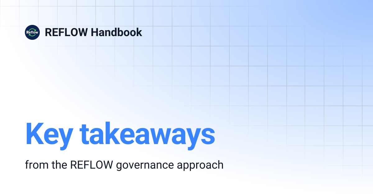 Key takeaways | REFLOW Handbook